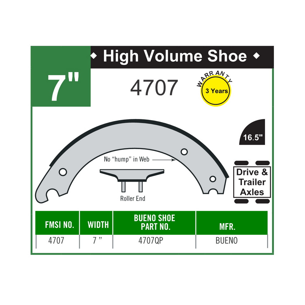 Brake Shoe 4707QP - Auto Parts Online Store